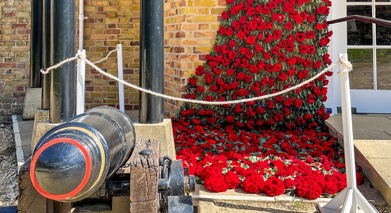 Handmade poppy tribute goes on display at Buckler’s Hard for the 80th ...